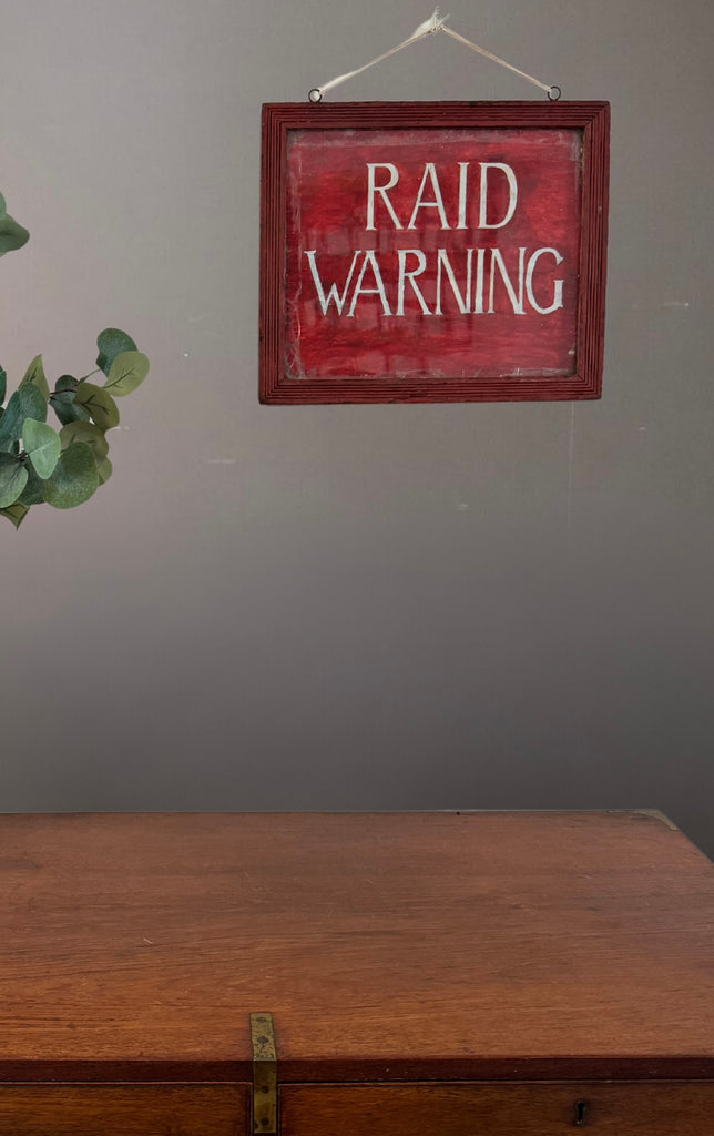 WW2 Air Raid Warning Sign – 1923 Antiques