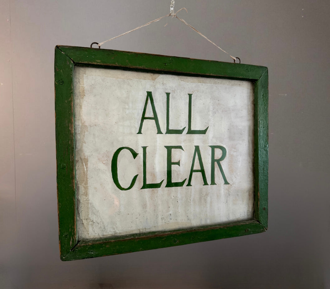 WW2 Air Raid Warning Sign – 1923 Antiques